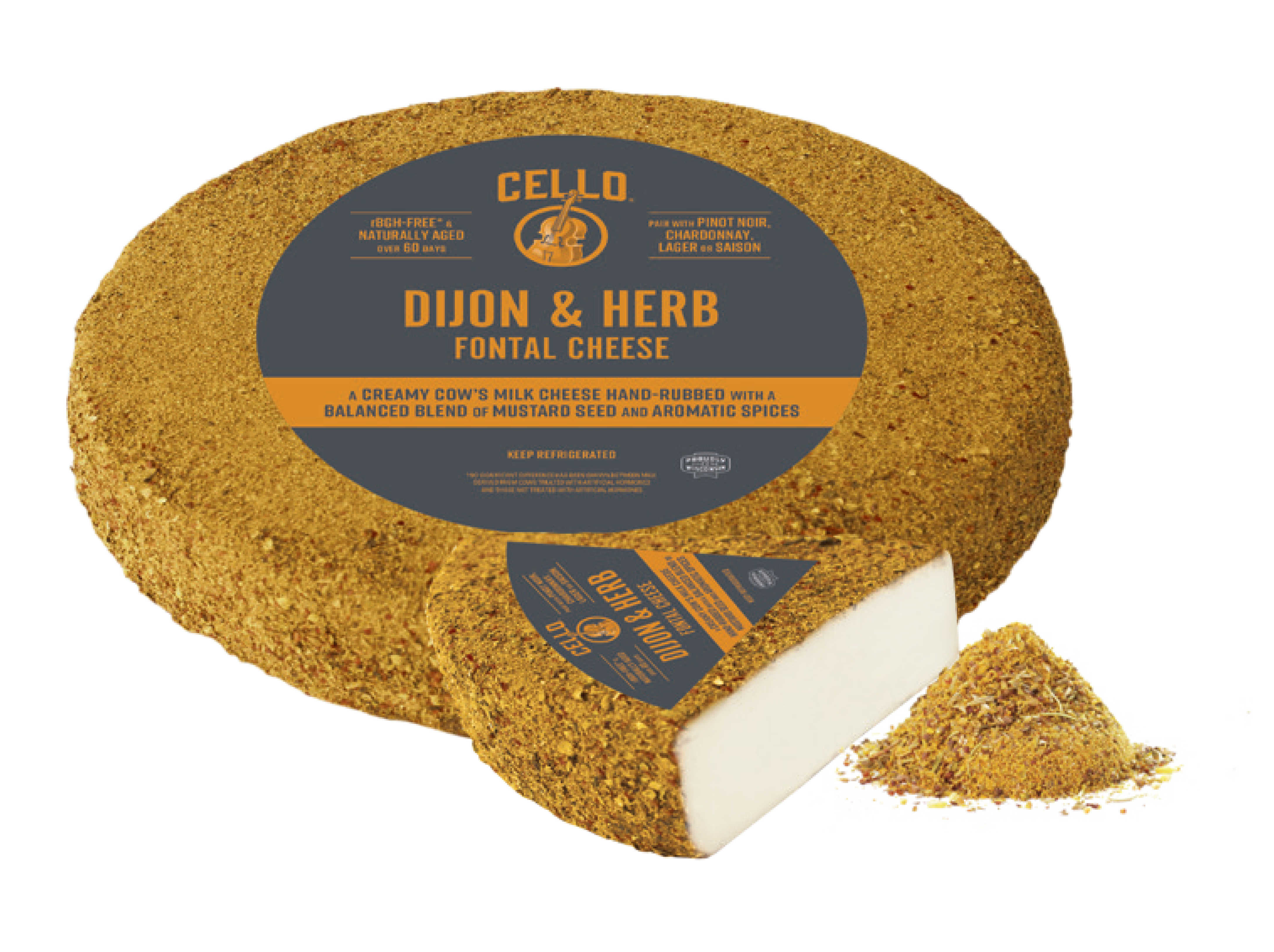 Rubbed Fontal - Dijon and Herb Wheel - Cello Cheese