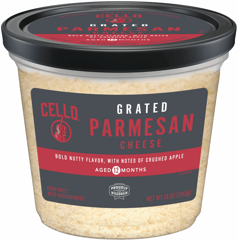 Grated Parmesan Cheese | Grated, Shredded, Wedge, or Shaved | Cello Cheese