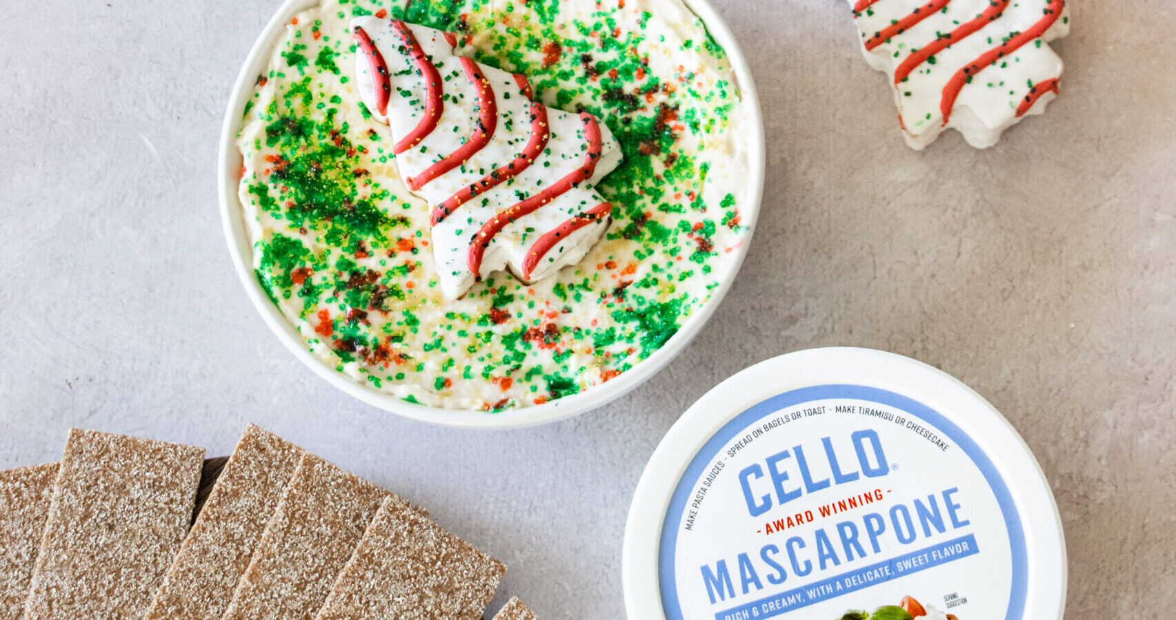 Christmas Tree Cake Dip - Cello Cheese